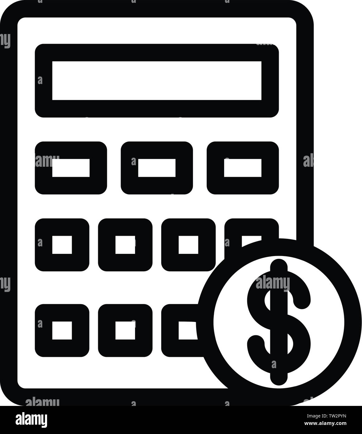 Money calculator icon, outline style Stock Vector Image & Art - Alamy