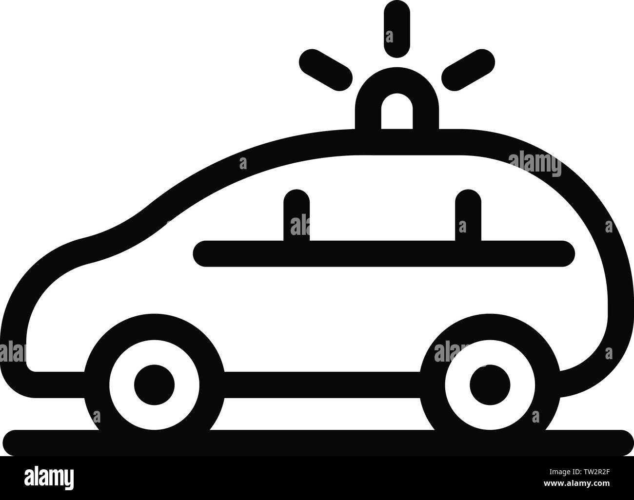 Police car icon, outline style Stock Vector Image & Art - Alamy