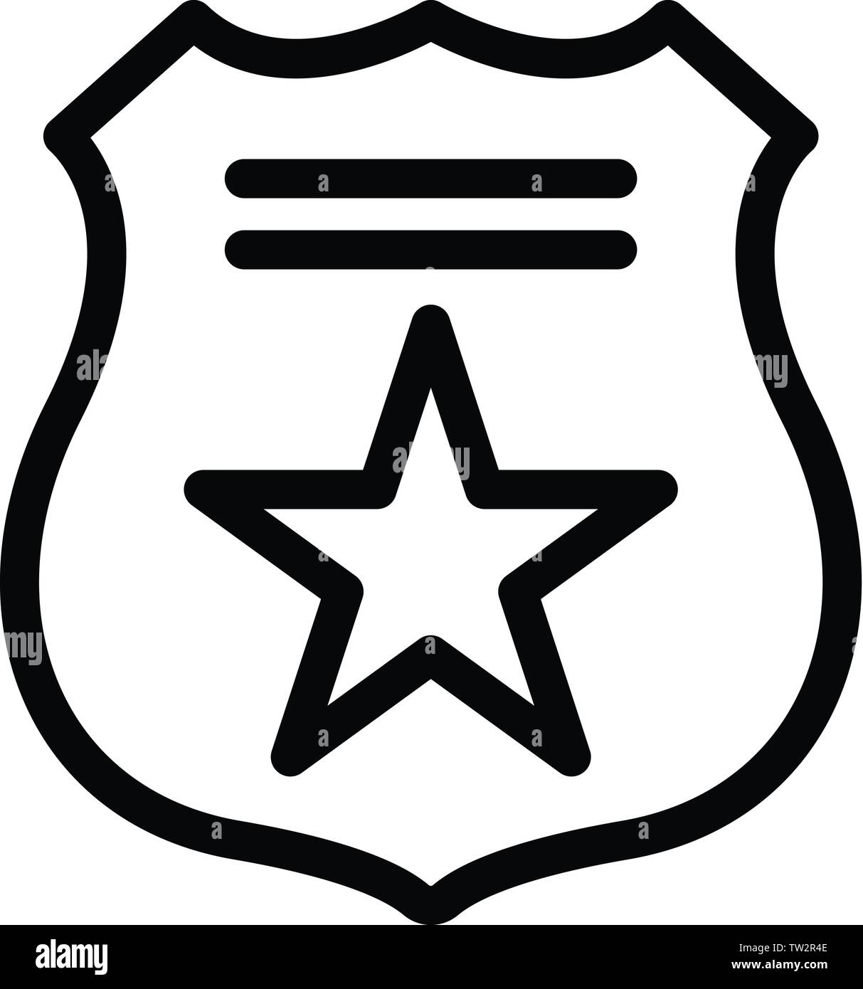 Police sign icon, outline style Stock Vector Image & Art - Alamy