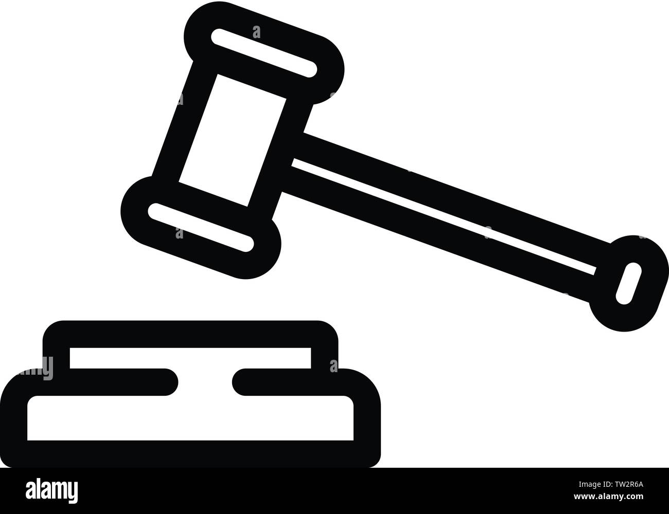 Judge hammer icon, outline style Stock Vector Image & Art - Alamy