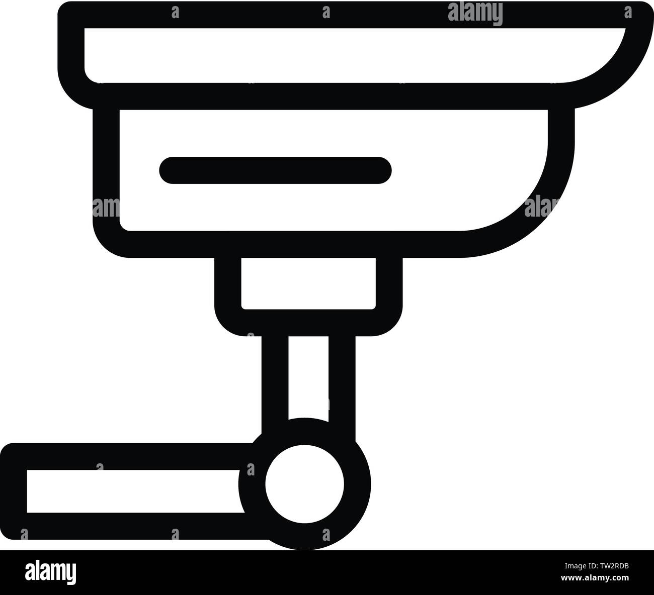 Outdoor security camera icon, outline style Stock Vector Image & Art ...