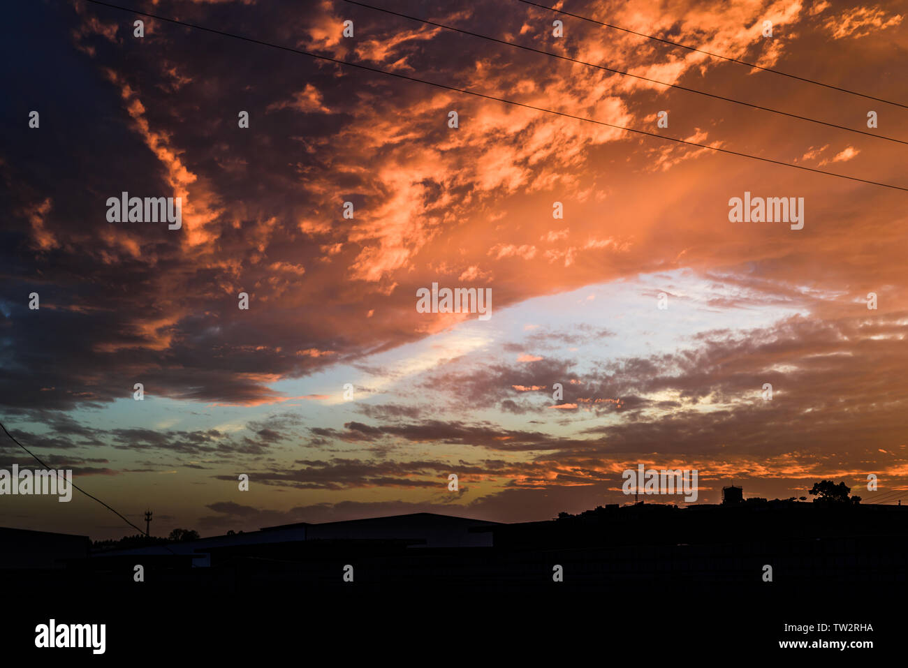 Sunset, twilight night Stock Photo - Alamy