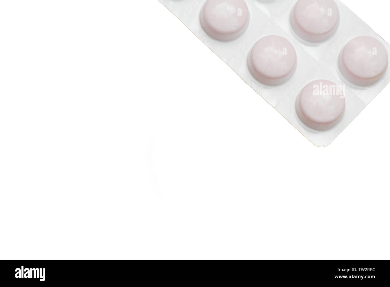 Tablets in strip, medication strip over white background Stock Photo ...