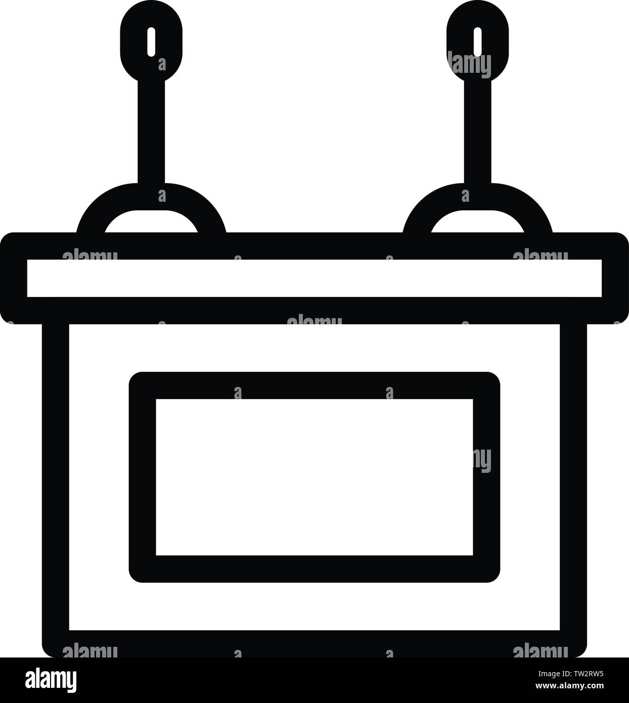 Brainstorming table icon outline Cut Out Stock Images & Pictures - Alamy