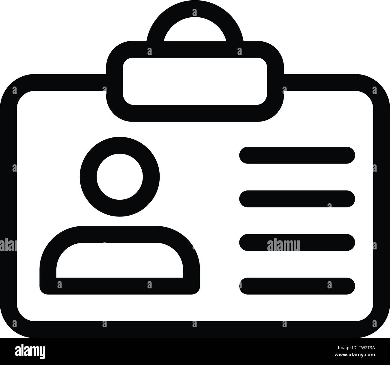 Id card icon, outline style Stock Vector Image & Art - Alamy