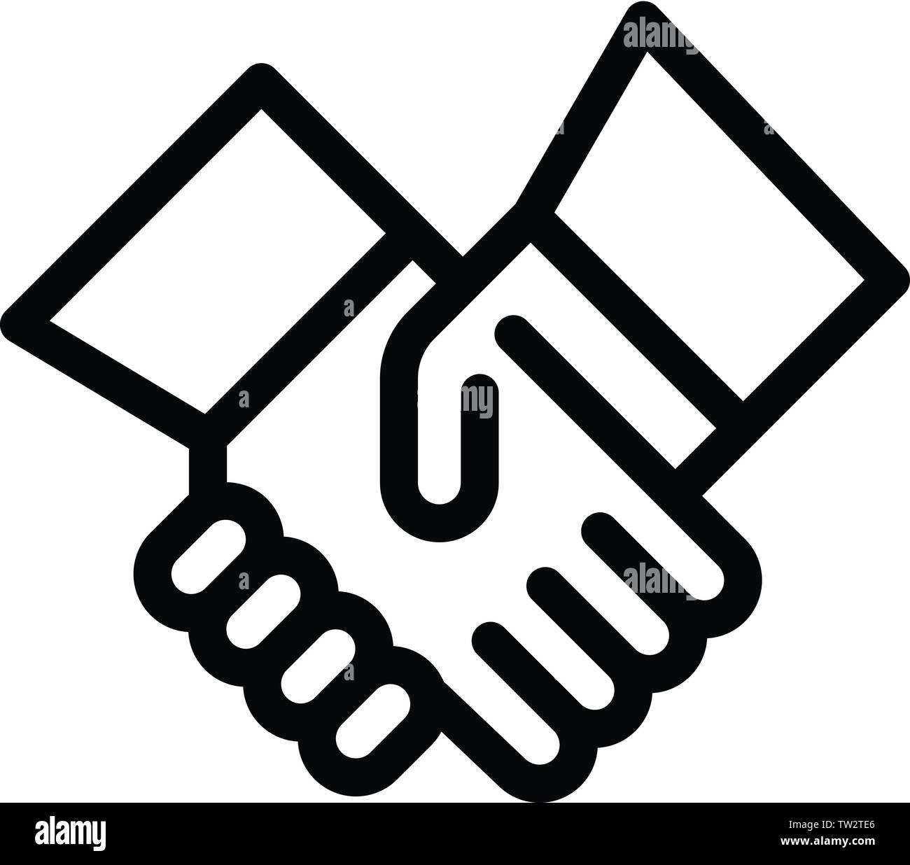 Handshake icon, outline style Stock Vector Image & Art - Alamy