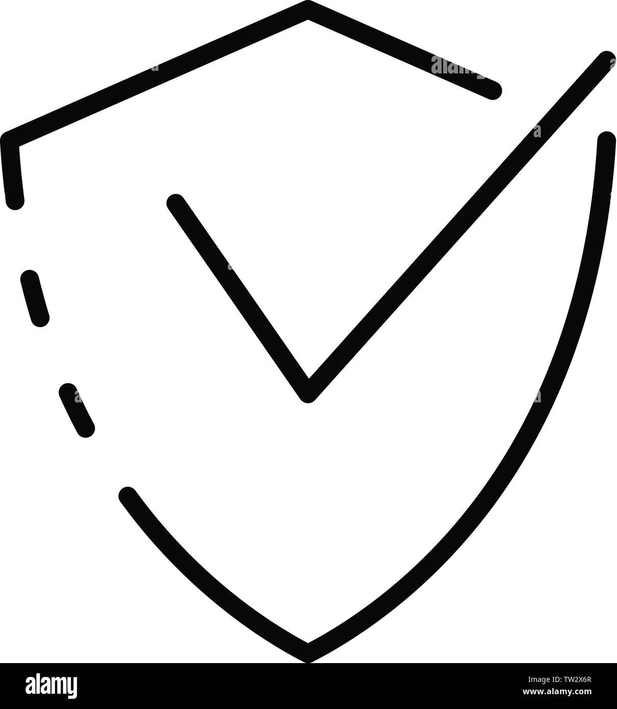 Firewall protection shield icon, outline style Stock Vector Image & Art ...