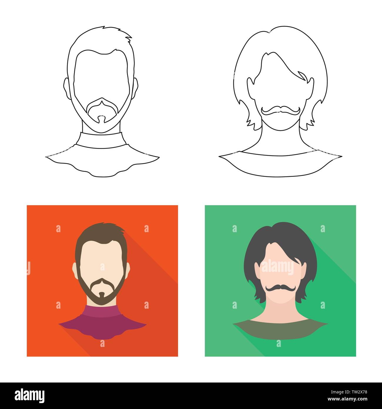 Vector illustration of professional and photo symbol. Set of ...