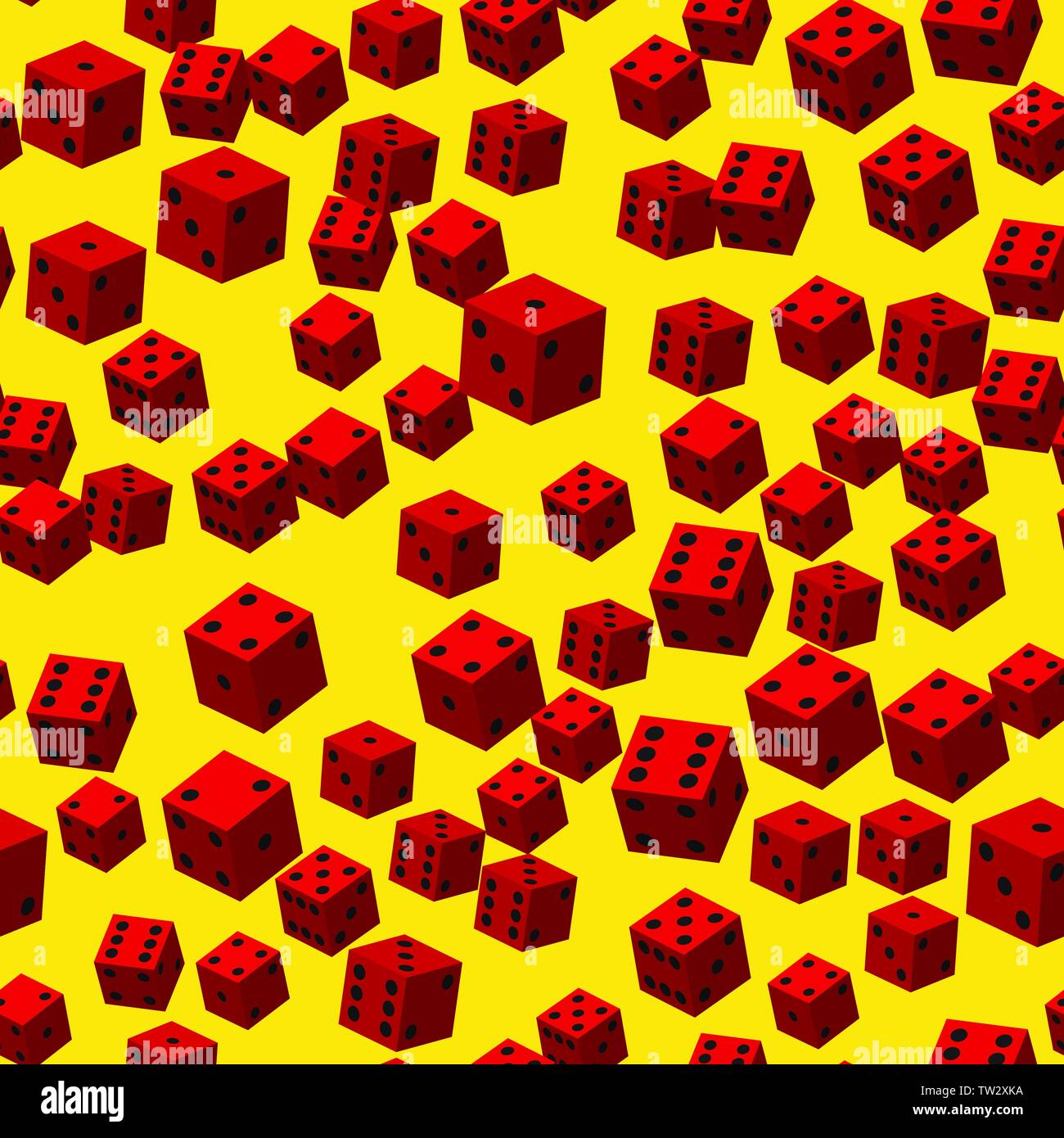 Red Dice Seamless Pattern, 3D illustration Stock Vector Image & Art - Alamy