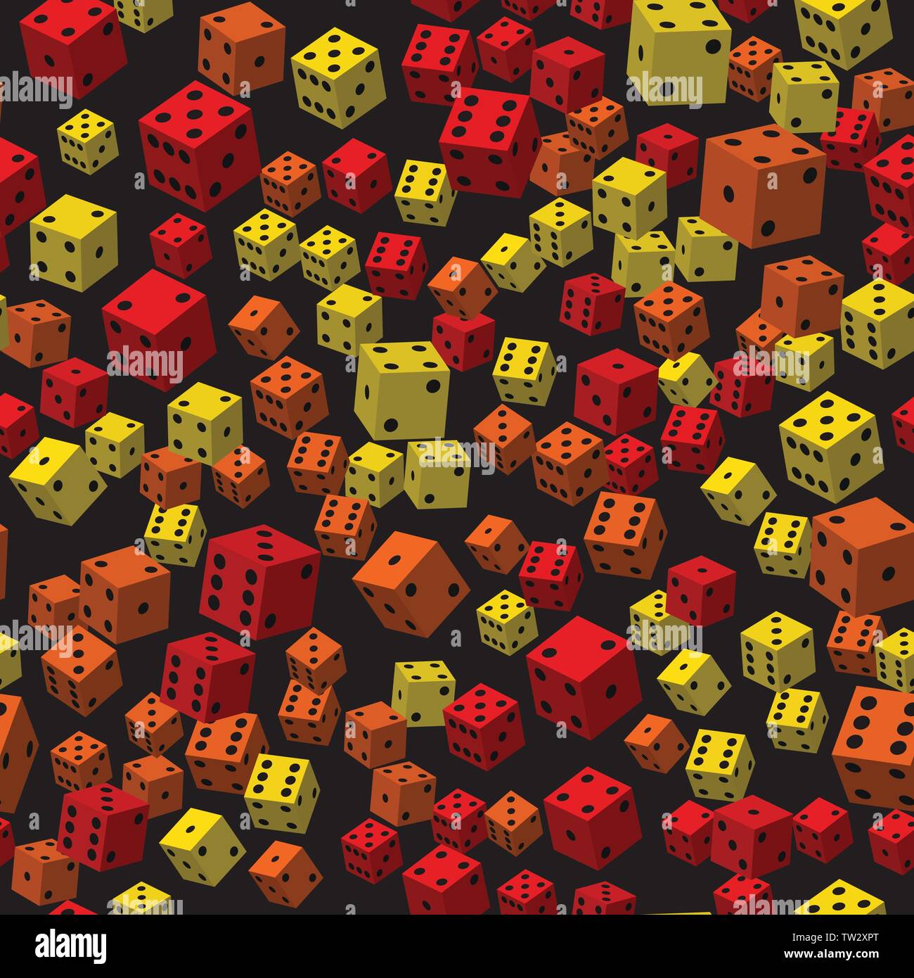 Yellow dice Stock Vector Images - Alamy