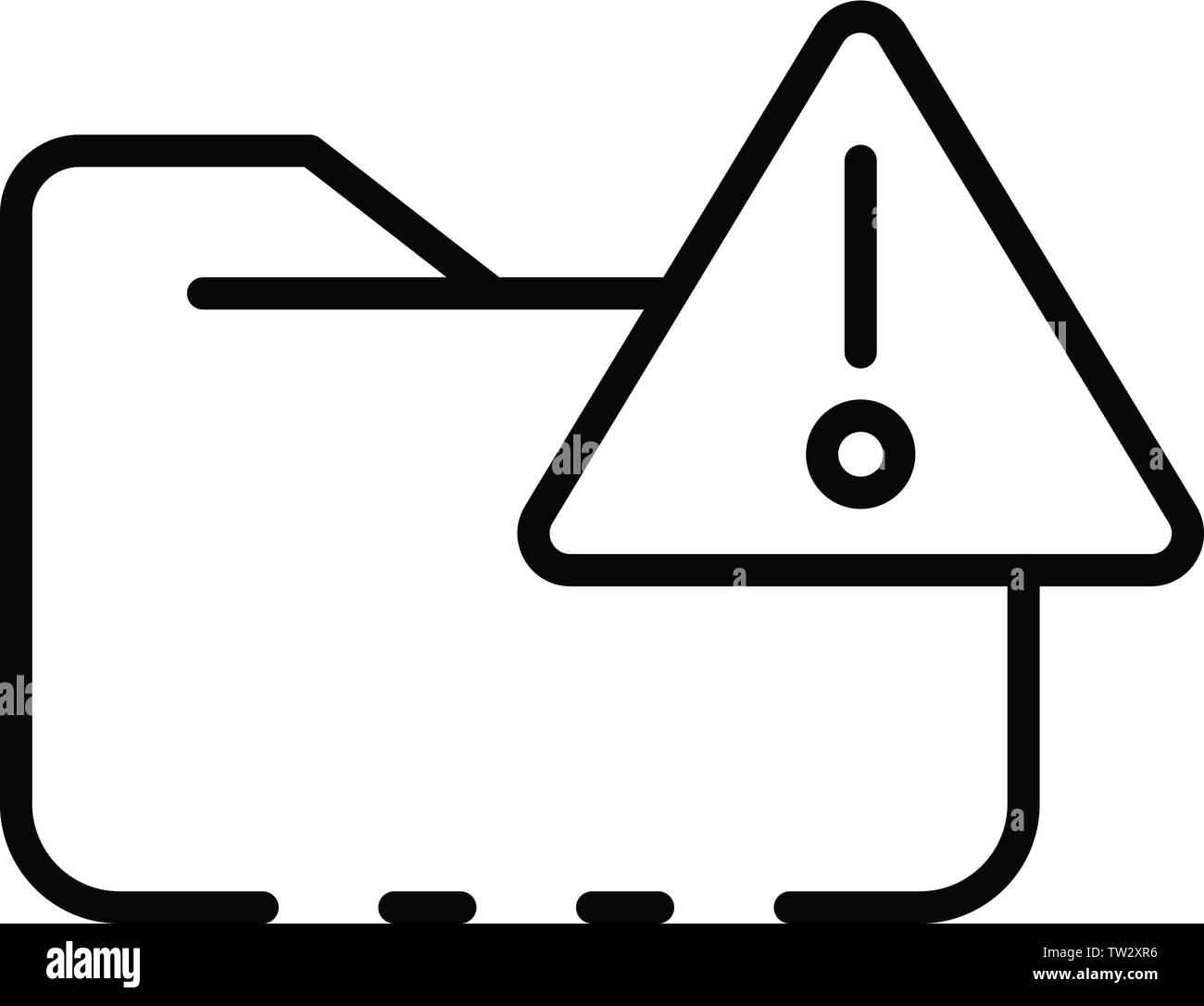 File access alert icon, outline style Stock Vector Image & Art - Alamy