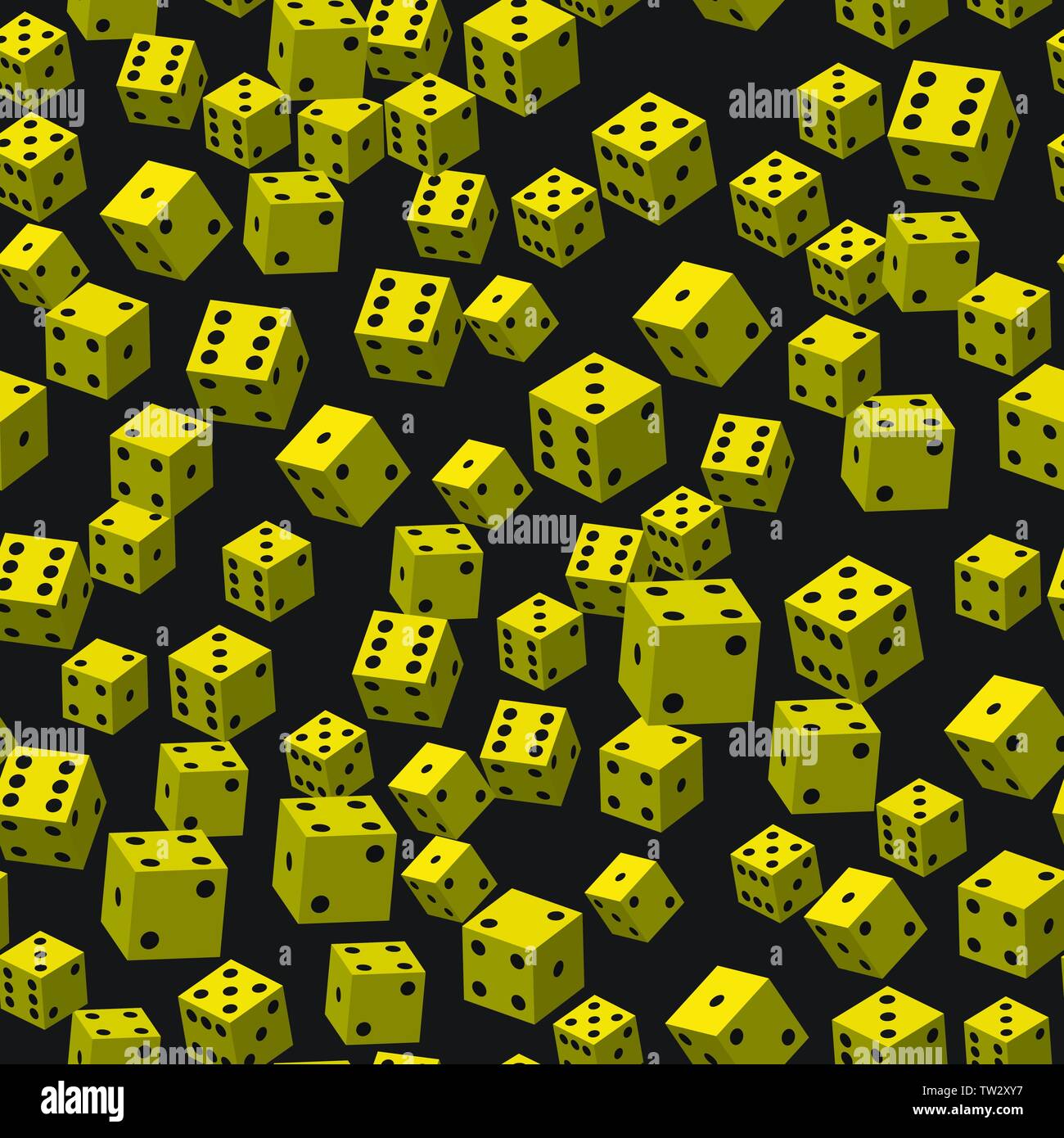 Yellow dice Stock Vector Images - Alamy