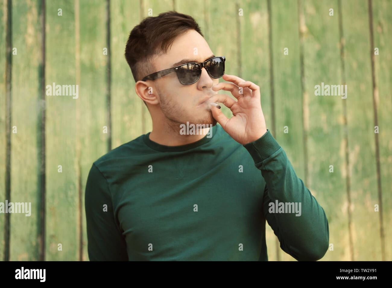 Man smoking weed hi-res stock photography and images - Alamy