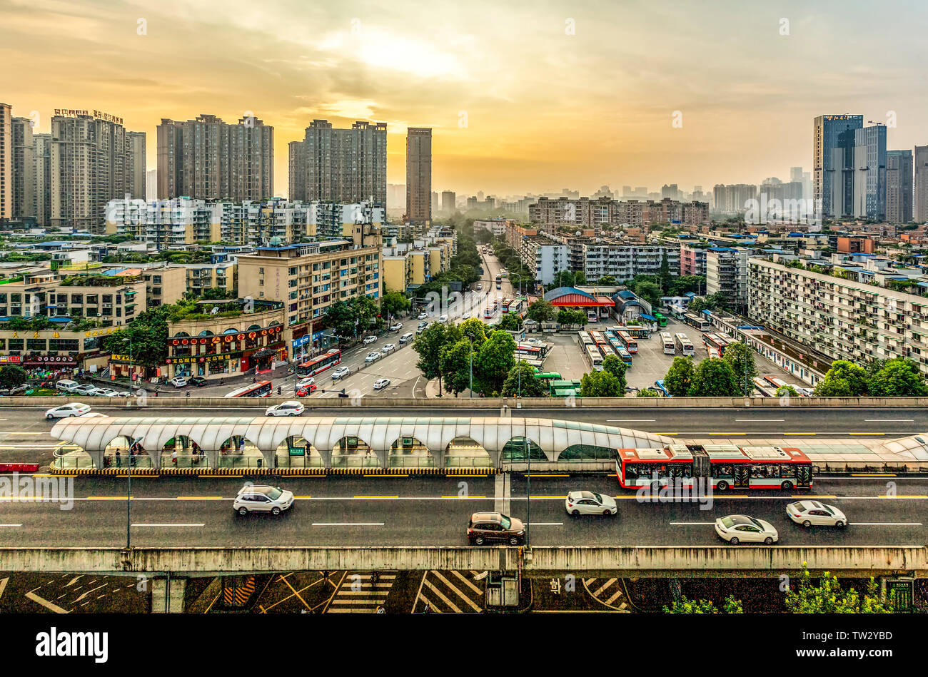 Chengdu Second Ring Road Express Bus Station Stock Photo - Alamy