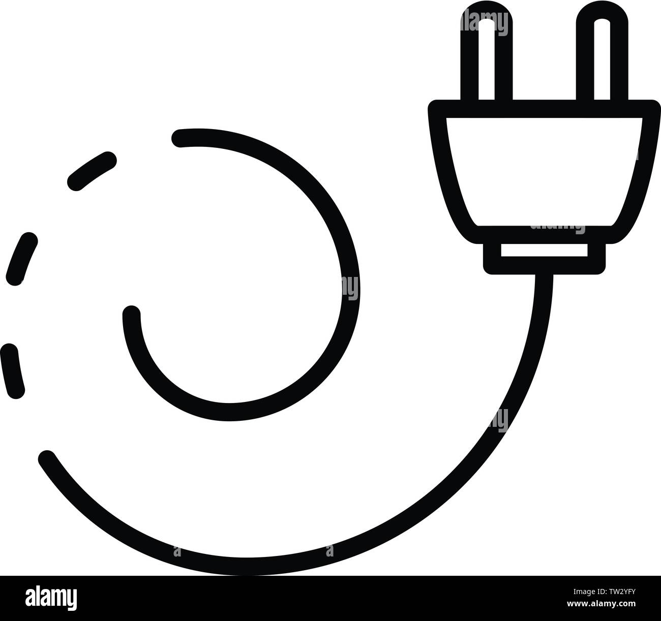Extension plug cord icon, outline style Stock Vector Image & Art - Alamy