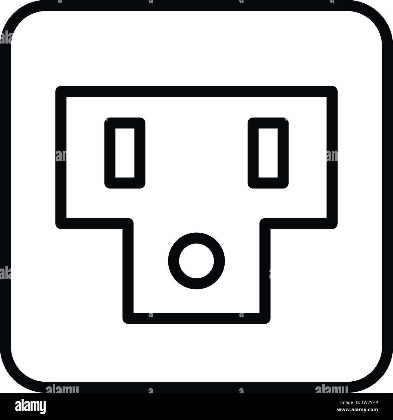 Usa socket icon, outline style Stock Vector Image & Art - Alamy