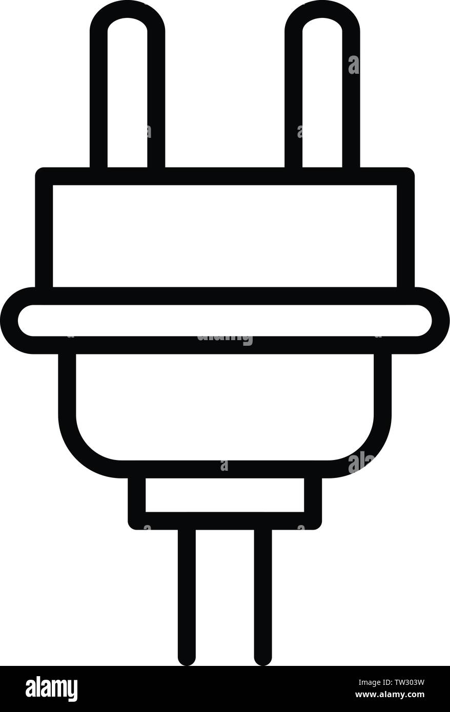 Plug cable icon, outline style Stock Vector Image & Art - Alamy