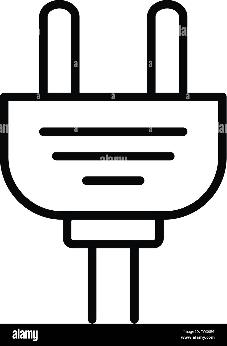 Clean cable wire logo Stock Vector Images - Alamy