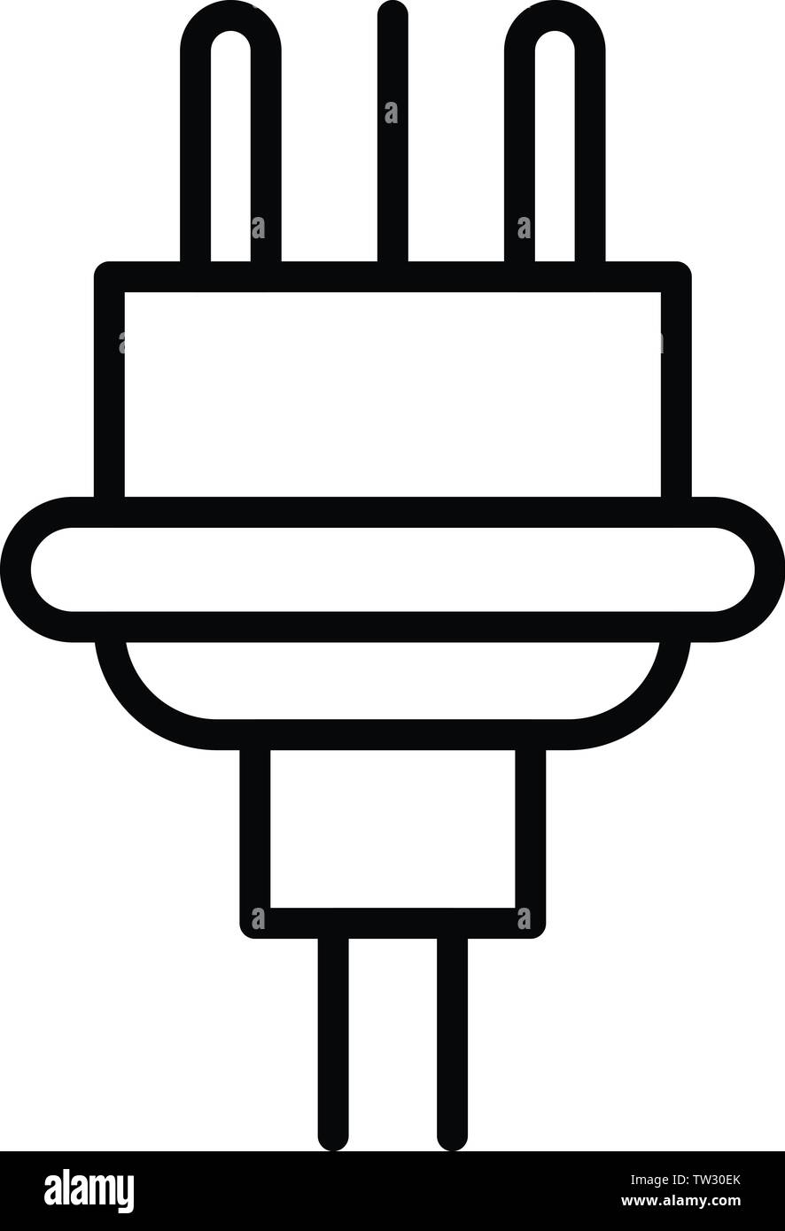 Plastic plug wire icon, outline style Stock Vector Image & Art - Alamy