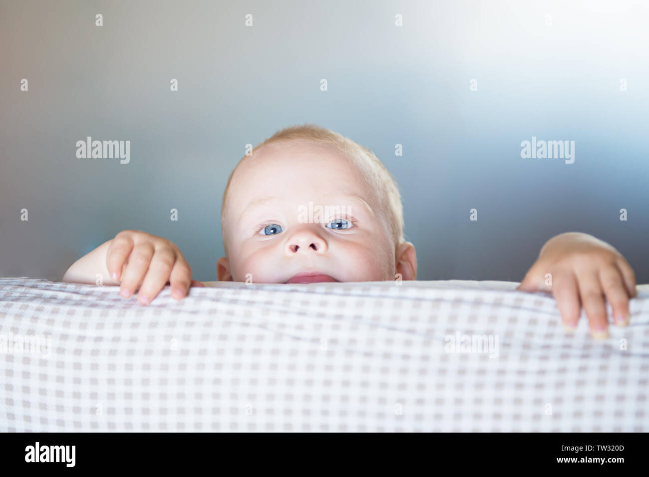 Child hiding bed hi-res stock photography and images - Alamy