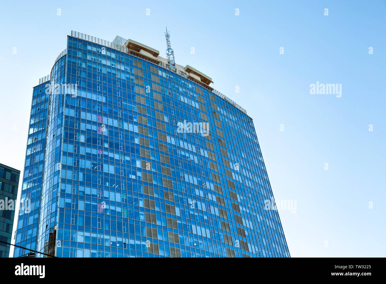 Modern office building with tinted windows, exterior view Stock Photo ...