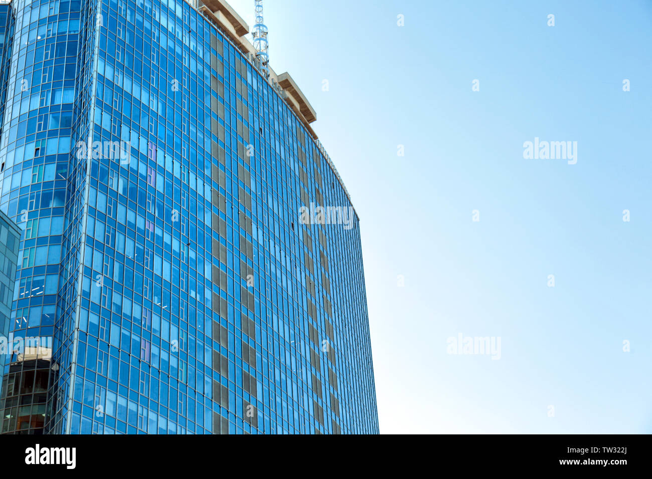 Modern office building with tinted windows, exterior view Stock Photo ...