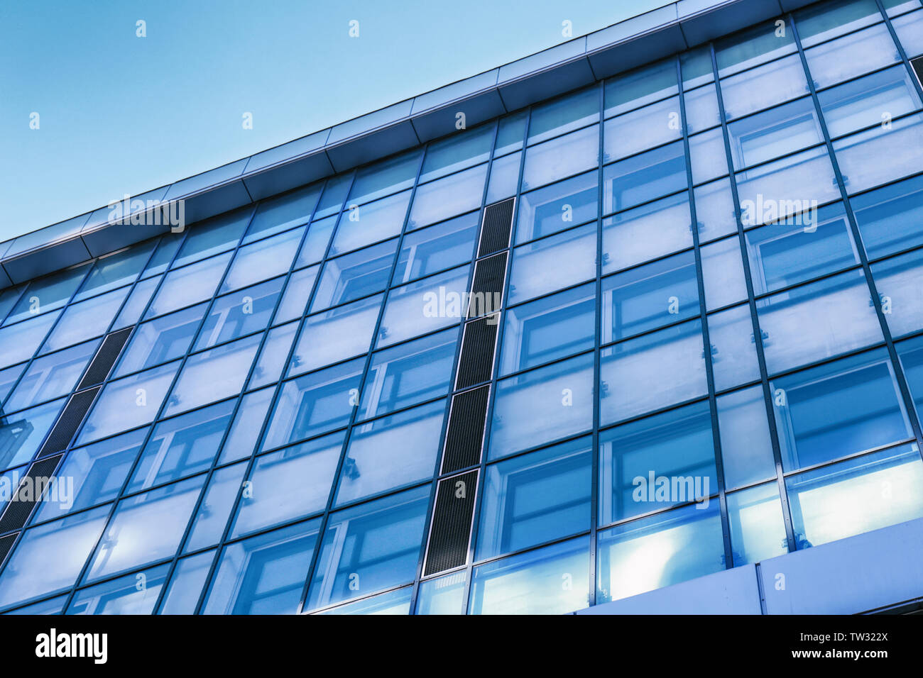 Modern office building with tinted windows, exterior view Stock Photo ...