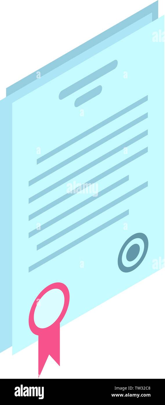 Certificate degree icon isometric Cut Out Stock Images & Pictures - Alamy