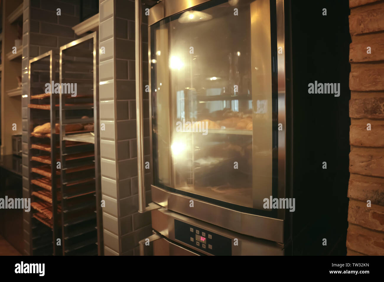 Modern oven in bakery Stock Photo - Alamy
