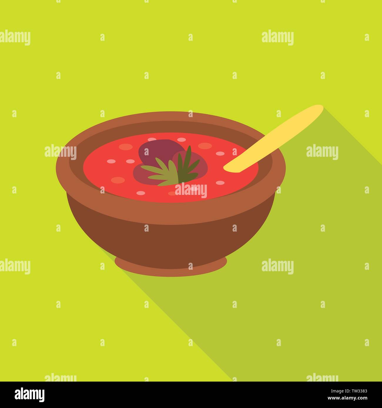 Vector illustration of plate and soup symbol. Collection of plate and ...