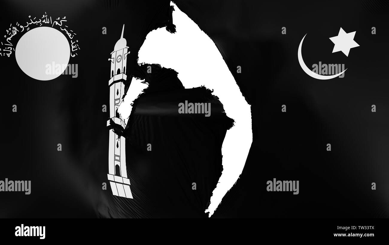 Damaged Islamic Liwa Ahmadiyya Movement flag Stock Photo - Alamy
