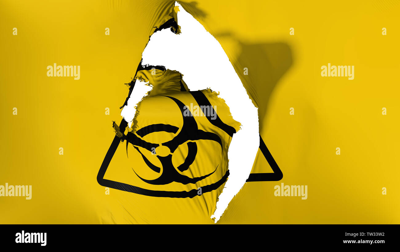 Damaged Hazard flag Stock Photo - Alamy