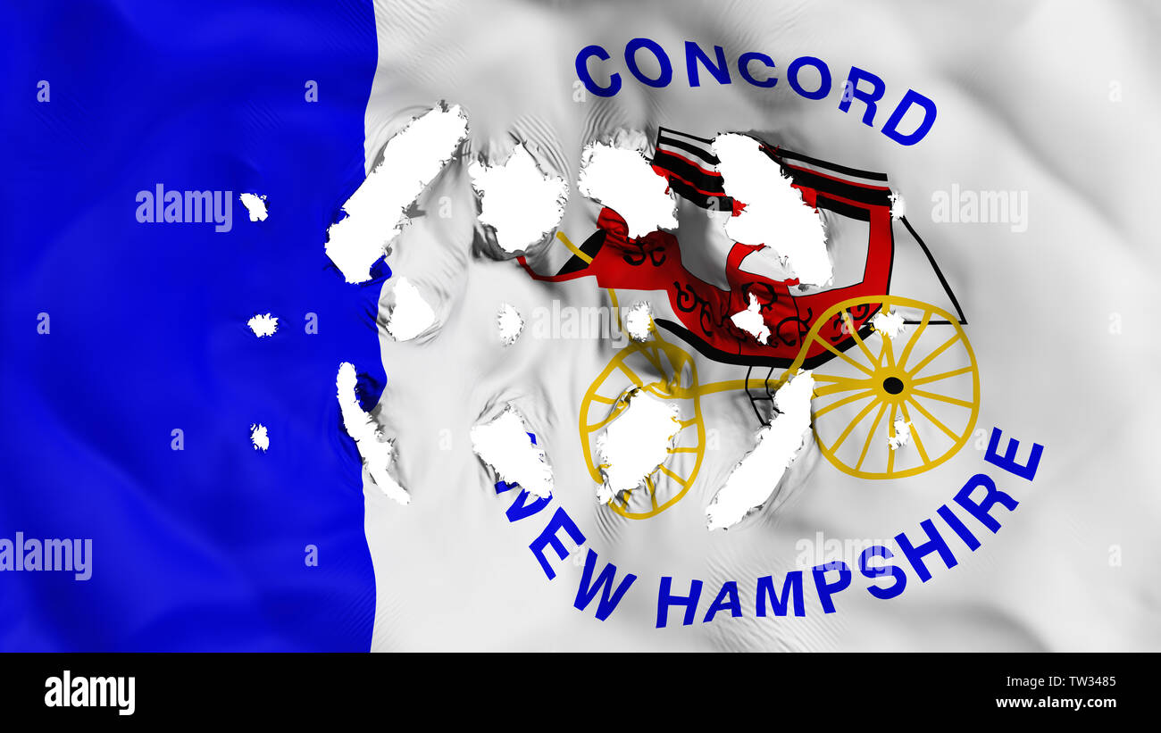 Concord capital city flag with a small holes Stock Photo - Alamy