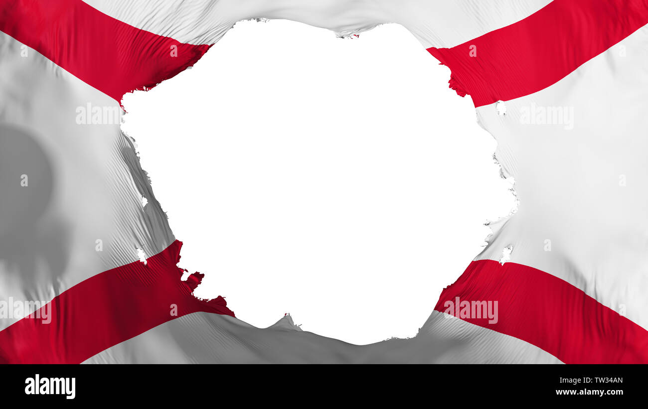 Broken Alabama state flag Stock Photo - Alamy