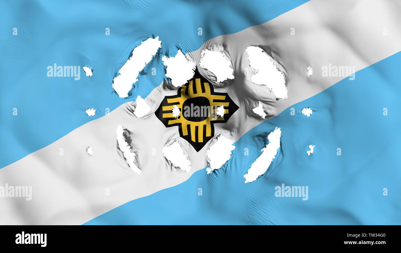 Madison city capital flag with a small holes Stock Photo - Alamy