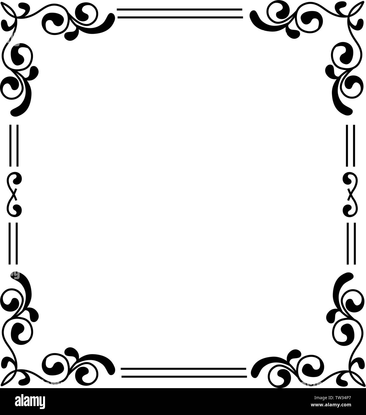 Decorative border engraving hi-res stock photography and images - Alamy
