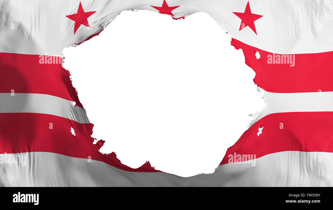 Broken Washington DC state flag Stock Photo - Alamy