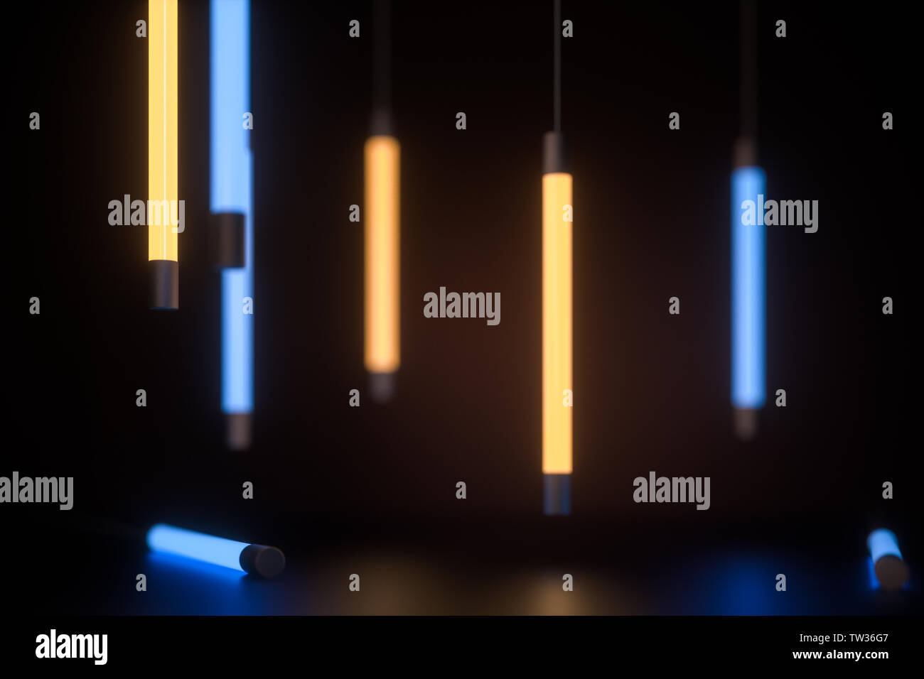 Long LED light, three-dimensional rendering Stock Photo - Alamy