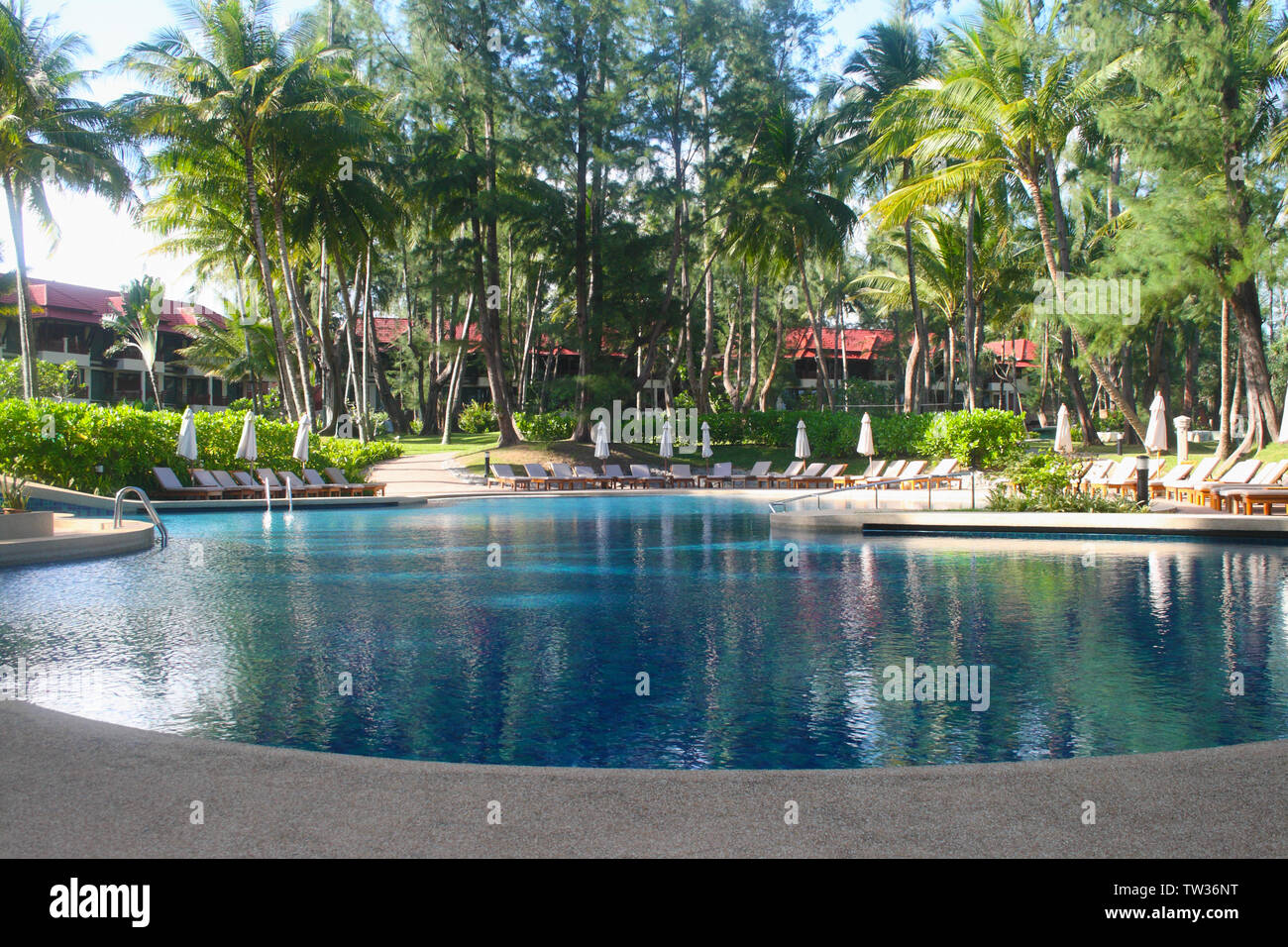 Swimming pool in a tourist resort, Phuket, Thailand Stock Photo - Alamy