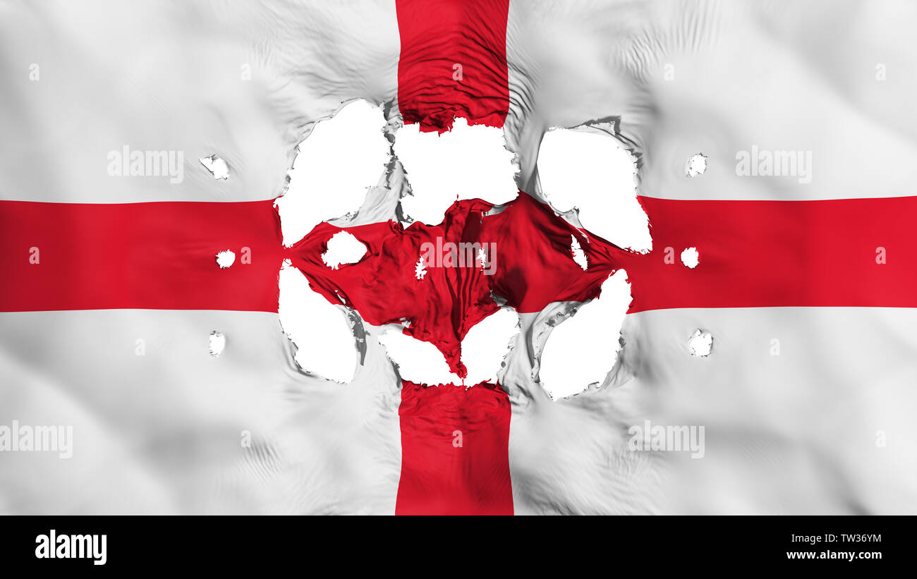 Holes in england flag hi-res stock photography and images - Alamy