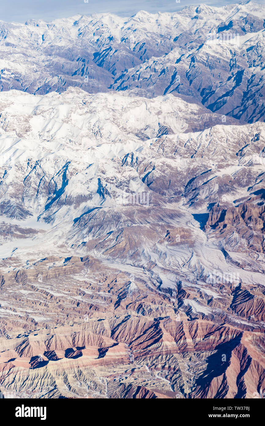 Aerial photography winding mountains plateau hi-res stock photography ...