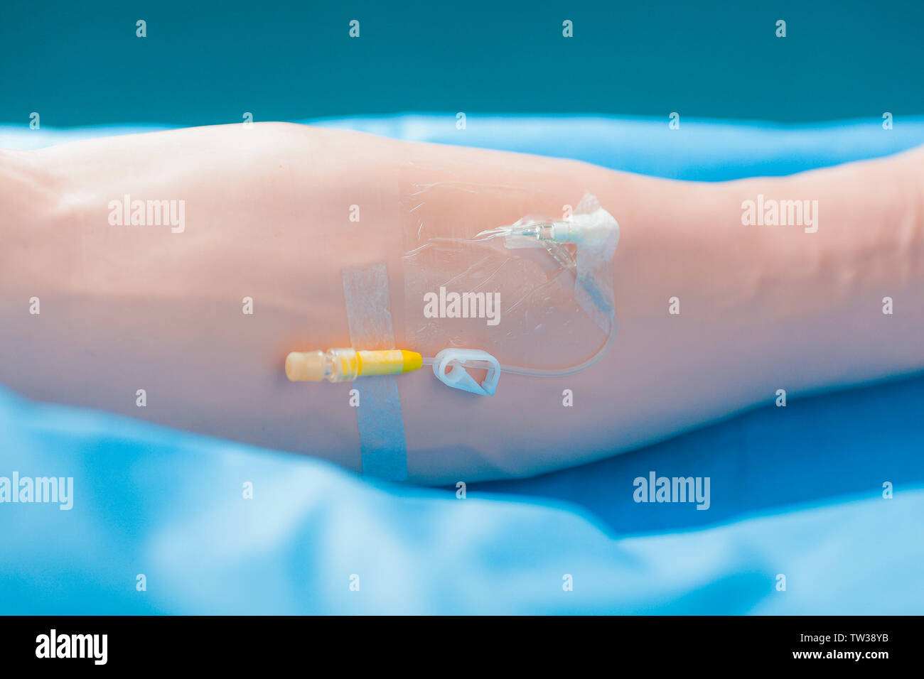 Medical care, operation of intravenous infusion, intravenous infusion ...