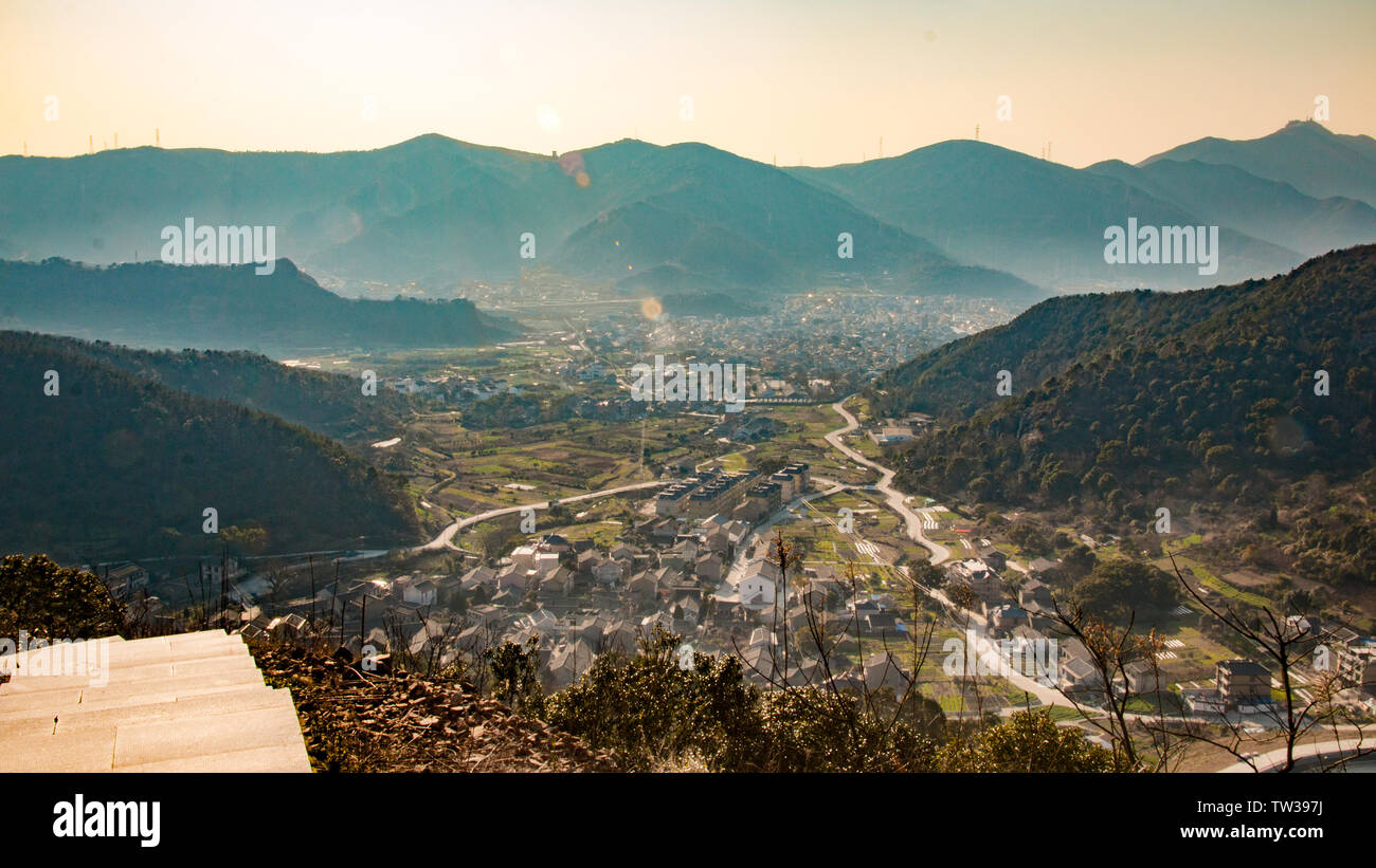 Bird's eye view of the valley Stock Photo - Alamy