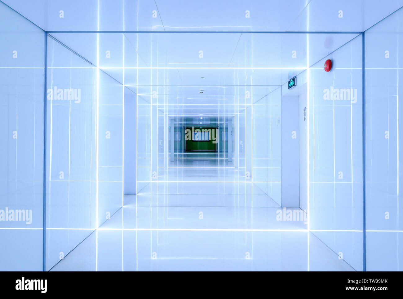 Office High-tech Corridor Access Stock Photo - Alamy