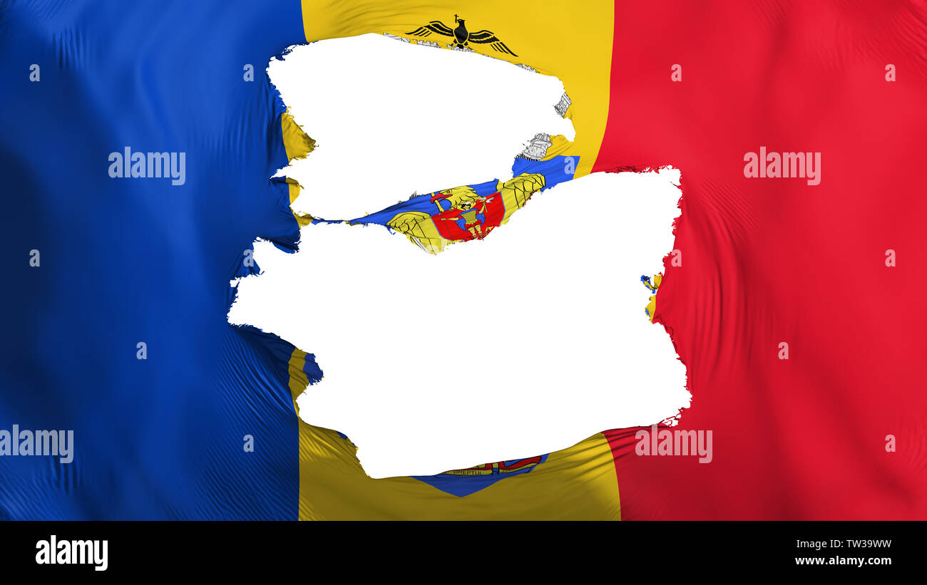 Tattered Bucharest flag Stock Photo - Alamy