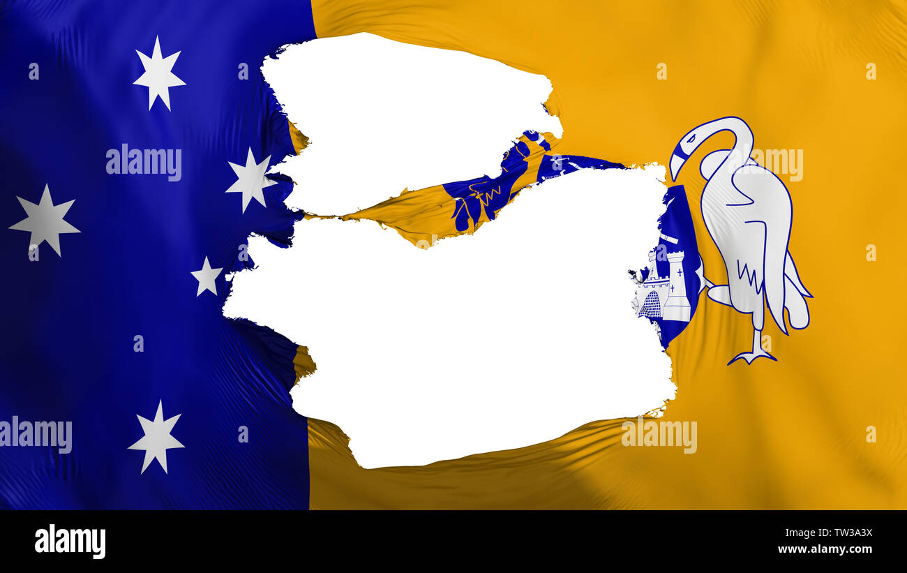 Tattered Canberra flag Stock Photo - Alamy