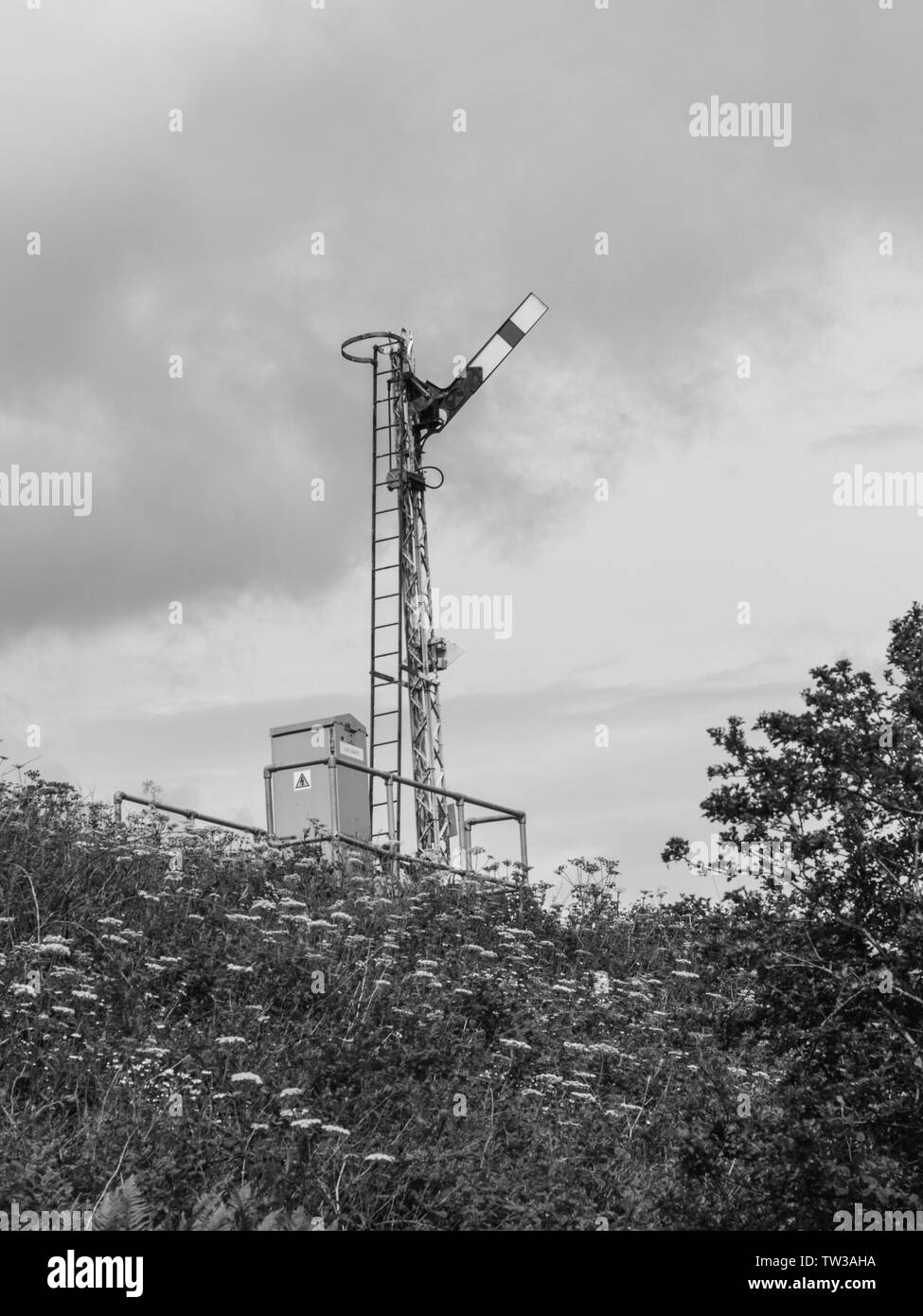 Train Signal in Stonehaven, Scotland Stock Photo - Alamy