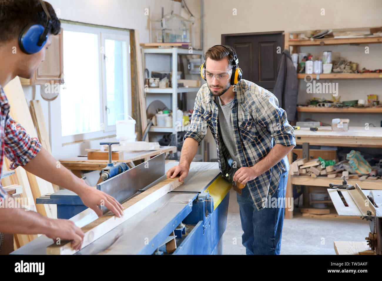 Carpenters safety equipment hi-res stock photography and images - Alamy