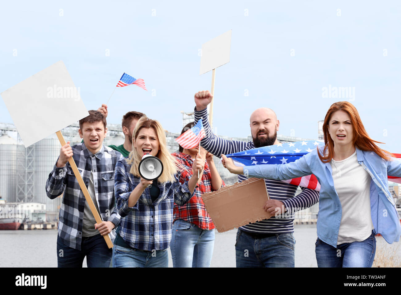 Female students protesting hi-res stock photography and images - Alamy