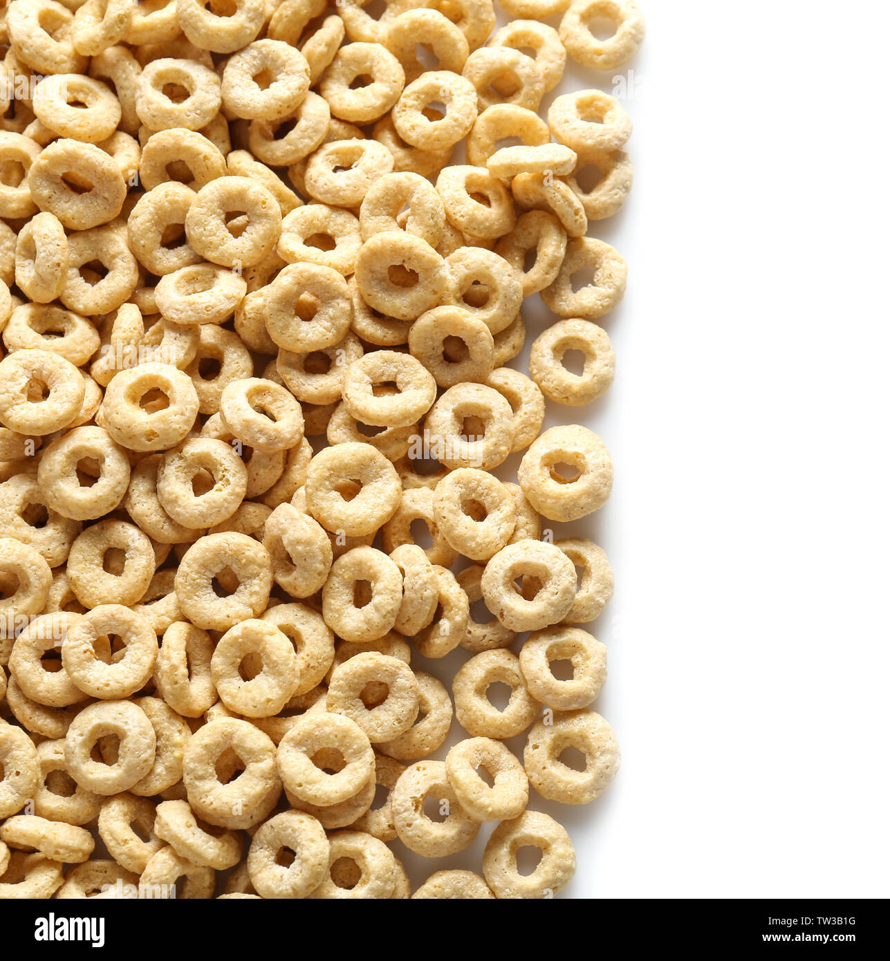 Tasty corn rings on white background Stock Photo - Alamy